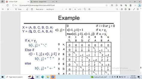 19 Lec12 Longest Common Subsequence شرح مبسط Youtube