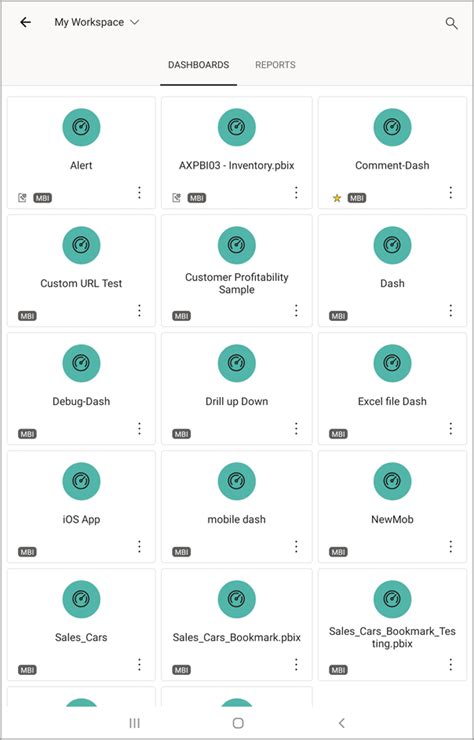 View Dashboards In The Power Bi Mobile Apps Power Bi Sample Dashboards