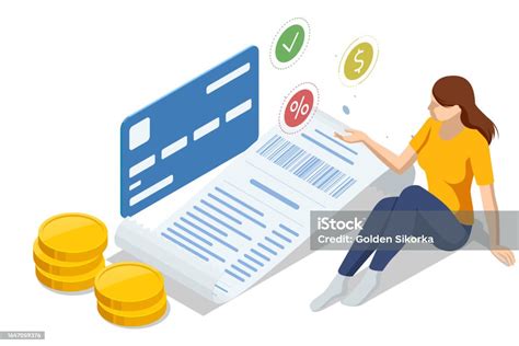 식료품 영수증 식료품 쇼핑 및 비용 개념을 아이소메트릭 확인합니다 배달 앱 서비스 스마트폰의 식품 시장 Brand Name Smart Phone에 대한 스톡 벡터 아트 및