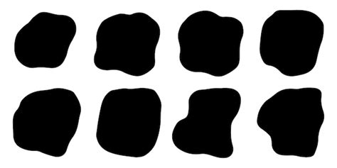 Premium Vector Liquid Blob Shapes Vector Organic Random Forms Black Fluid Silhouette Simple