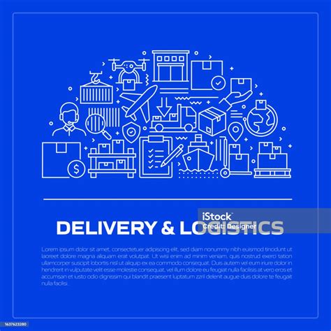 배송 및 물류 웹 페이지 헤드라인 브로셔 연례 보고서 및 책 표지를 위한 관련 배너 디자인 감시에 대한 스톡 벡터 아트 및 기타 이미지 Istock