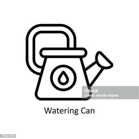 물을 줄 수 벡터 개요 아이콘 디자인 그림입니다 자연과 생태 흰색 배경에 기호 Eps 10 파일 0명에 대한 스톡 벡터 아트 및 기타 이미지 Istock