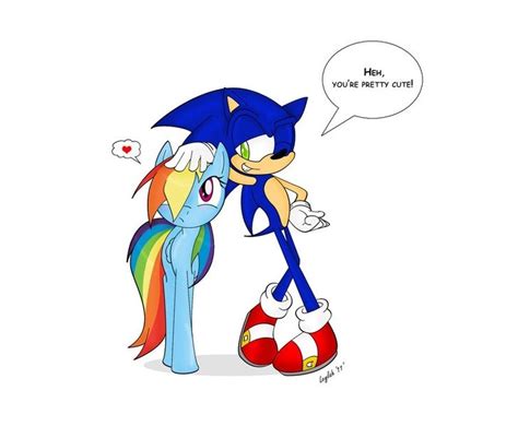 Sonic X Rainbow Dash Kissing