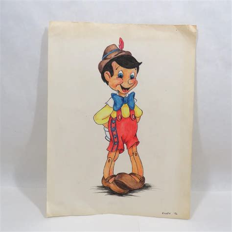 Pinocchio Hand Drawn Vintage Collectible Etsy