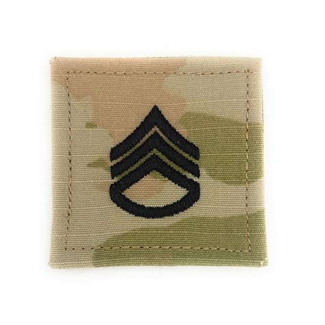 U S Army E6 Staff Sergeant Ocp With Hook Fastener Each Sta Brite Insignia Inc