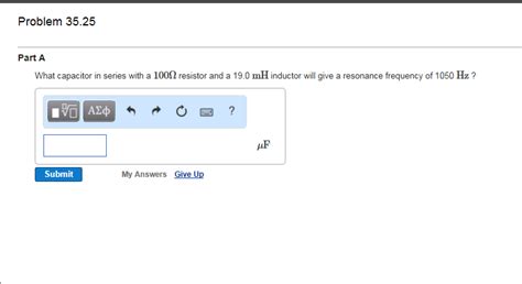 Solved What Capacitor In Series With A 100 Ohm Resistor And