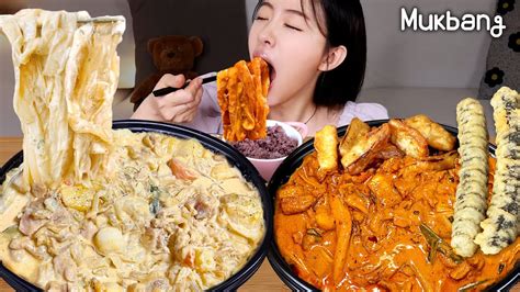 취향대로~두찜 먹방 꾸덕~한 마라로제 찜닭 Vs 치즈 듬뿍 추가한 트러플 크림찜닭 고민하다 둘다주문ㅣ찜닭 먹방 Rosé