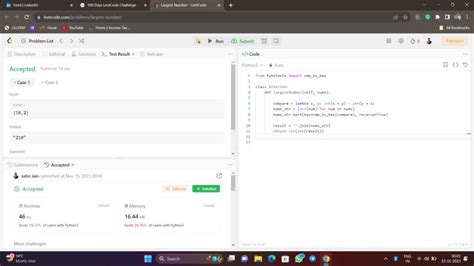 jatin jain on linkedin dsawithedslash python coding 100daysleetcodechallenge