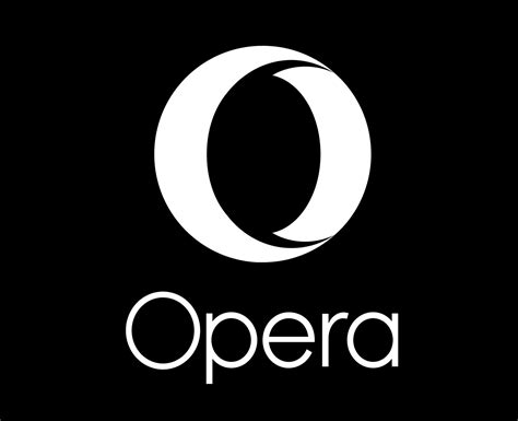 Opera Browser Brand Logo Symbol With Name White Design Software Vector