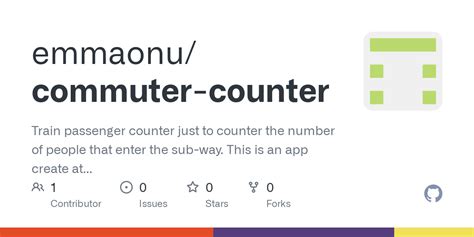 Github Emmaonucommuter Counter Train Passenger Counter Just To