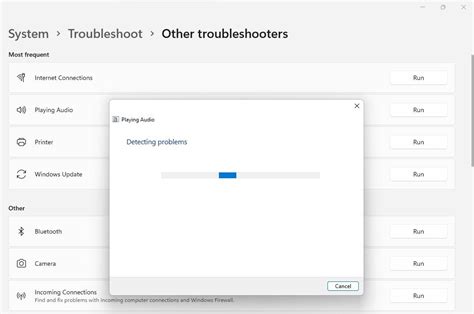 Playing Audio Troubleshooter