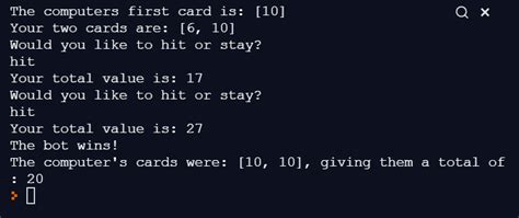 Github Schmaltzvisualsblackjack Text Based Blackjack Game