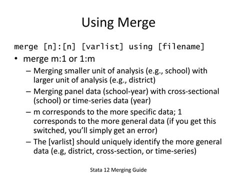 PPT Stata Merging Guide PowerPoint Presentation Free Download ID