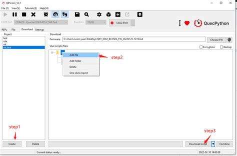 Document Sharing Application Notes On Quectel QuecPython QPYcom Software General Function