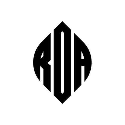 Diseño De Logotipo De Letra Circular Roa Con Forma De Círculo Y Elipse