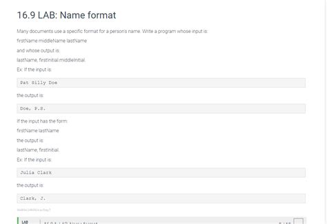 Solved 169 Lab Name Format Many Documents Use A Specific