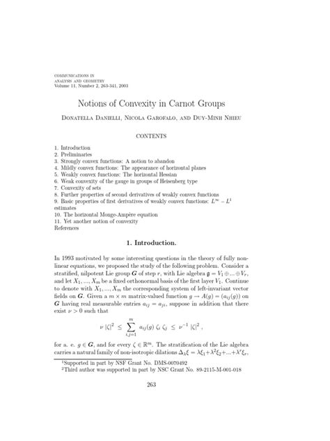 Notions Of Convexity In Carnot Groups Pdf Exponential Function Geometry