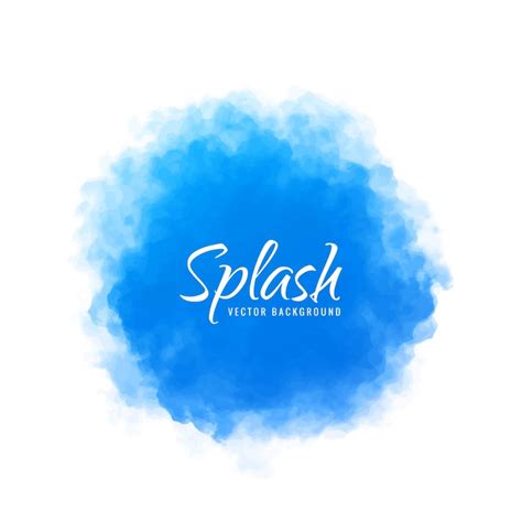 Абстрактный синий акварельный фон с брызгами Бесплатно векторы