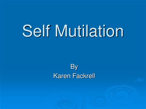 Ppt Self Mutilation Powerpoint Presentation Free Download Id 5995259