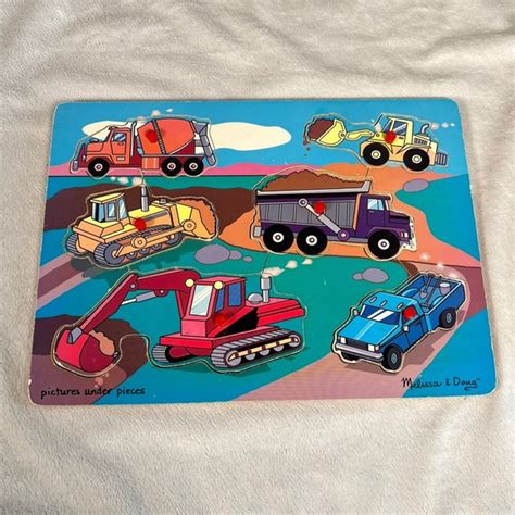 Melissa And Doug Games Melissa Doug Wooden Knob Puzzle Construction