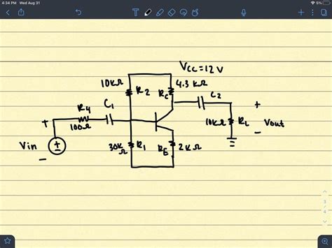 Solved Find The Ic And Vce For The Circuit Using DC Chegg Com