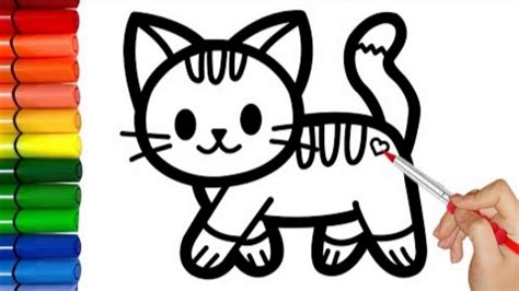 آموزش نقاشی به کودکان نقاشی گربه