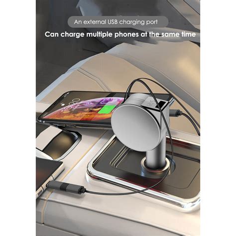 Incarcator Auto Super Fast Charge W Cu Cablu Retractabil In EMAG Ro