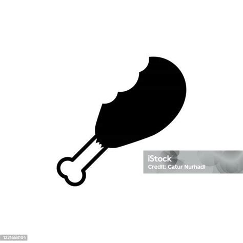 프라이드 치킨 아이콘 벡터 일러스트 템플릿 디자인 유행 가금류에 대한 스톡 벡터 아트 및 기타 이미지 가금류 가득 찬 고기 Istock