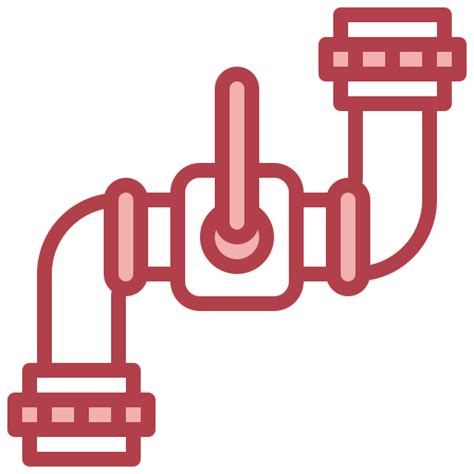 Gas Pipeline Surang Red Icon