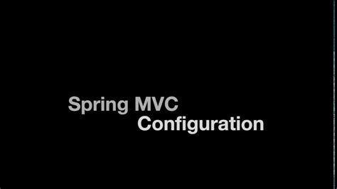 Spring Mvc Configuration Intelli J Youtube