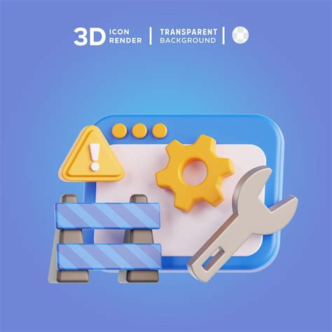 Premium Psd Fixing Maintenance 3d Illustration Rendering 3d Icon