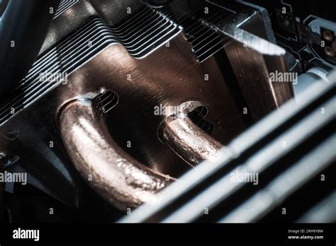 Modern Computer Cooling Radiators System Close Up Photo Technology Theme Stock Photo Alamy