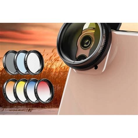 Комплект филтри за телефон 7в1 Nd32 Cpl Star Половин филтър с универсален клипс Apxel