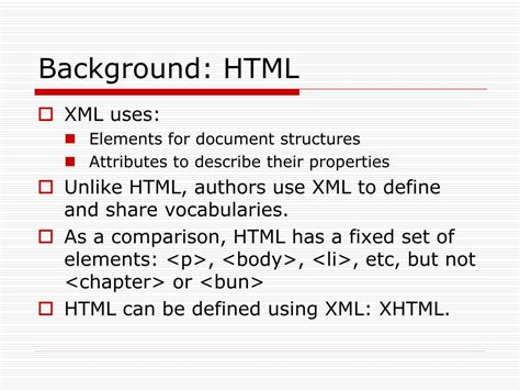 Ppt Intro To Xml And Xml Db Powerpoint Presentation Free Download