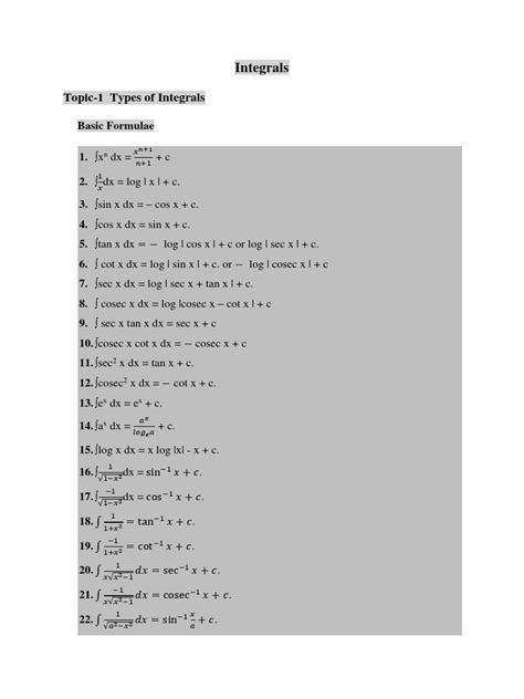 7 Integrals Pdf Trigonometric Functions Mathematical Concepts