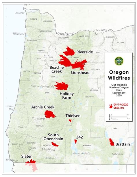 Maps Of Wildfires In Oregon Oregon State Wildfire Map Kvbxc