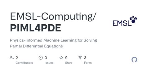 Github Emsl Computingpiml4pde Physics Informed Machine Learning For Solving Partial