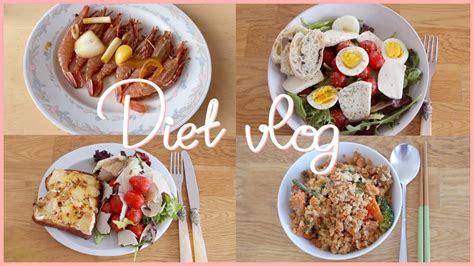 다이어트 브이로그 주말과 평일의 식단과 인바디 기록 다이어트 일기 식단 일기 다이어트 요리 토마토 모짜렐라 샐러드 브리치즈 토스트 연어 컬리플라워 볶음밥 등