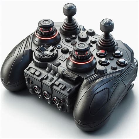 A Game Controller Placed On A White Surface Showcasing Its Features And Ergonomic Design