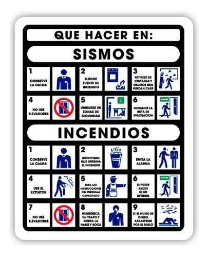 Señalamiento Sismos E Incendios 50x60 Meses Sin Interés