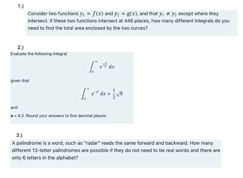 Solved Consider Two Functions Y1fx And Y2gx And That