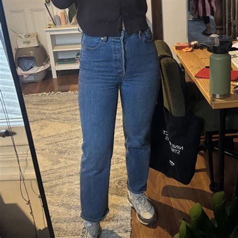 Levis Rib Cage Straight Jeans Size 29 Super Depop