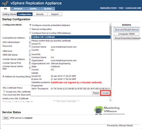 Add Vcenter Server In Vsphere Replication Mastering Vmware
