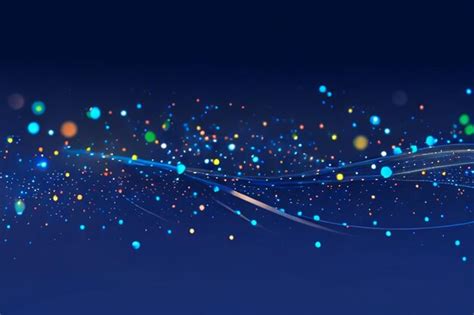 Premium Ai Image Abstract Wave With Moving Dots And Lines Flow Of Particles Cyber Technology