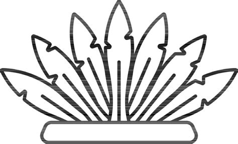 Feather Headdress Icon In Black Stroke 24467556 Vector Art At Vecteezy