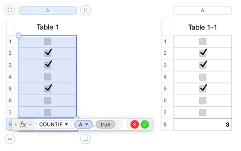Ipad Calculate Sum Of Truefalse Checkbox Cells Ask Different
