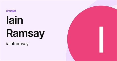 Iain Ramsay Iainframsay Profile Padlet