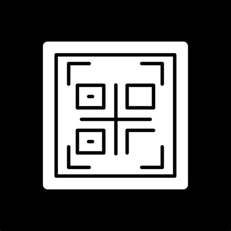 Qr Code Glyph Inverted Icon 42809476 Vector Art At Vecteezy