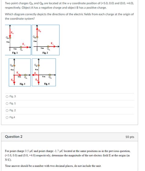 Solved Two Point Charges Qa And Qb Are Located At The X−y