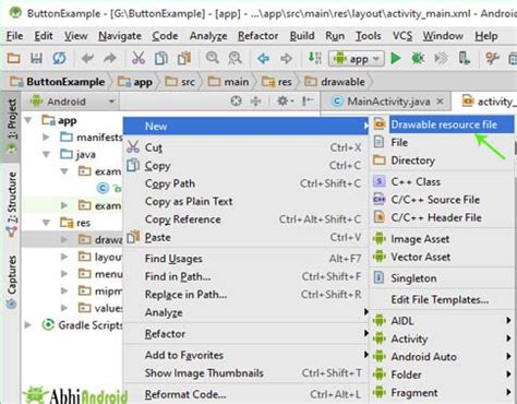 How To Create Drawable Resource XML File In Android Studio Abhi Android